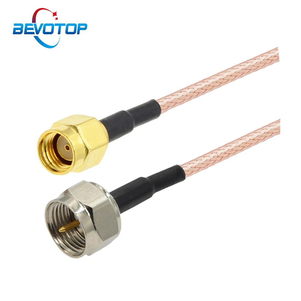 2pcs Rp-sma Male To F Male Tv Pl Plug Rf Adapter Rg316 Pigtail Cable ...