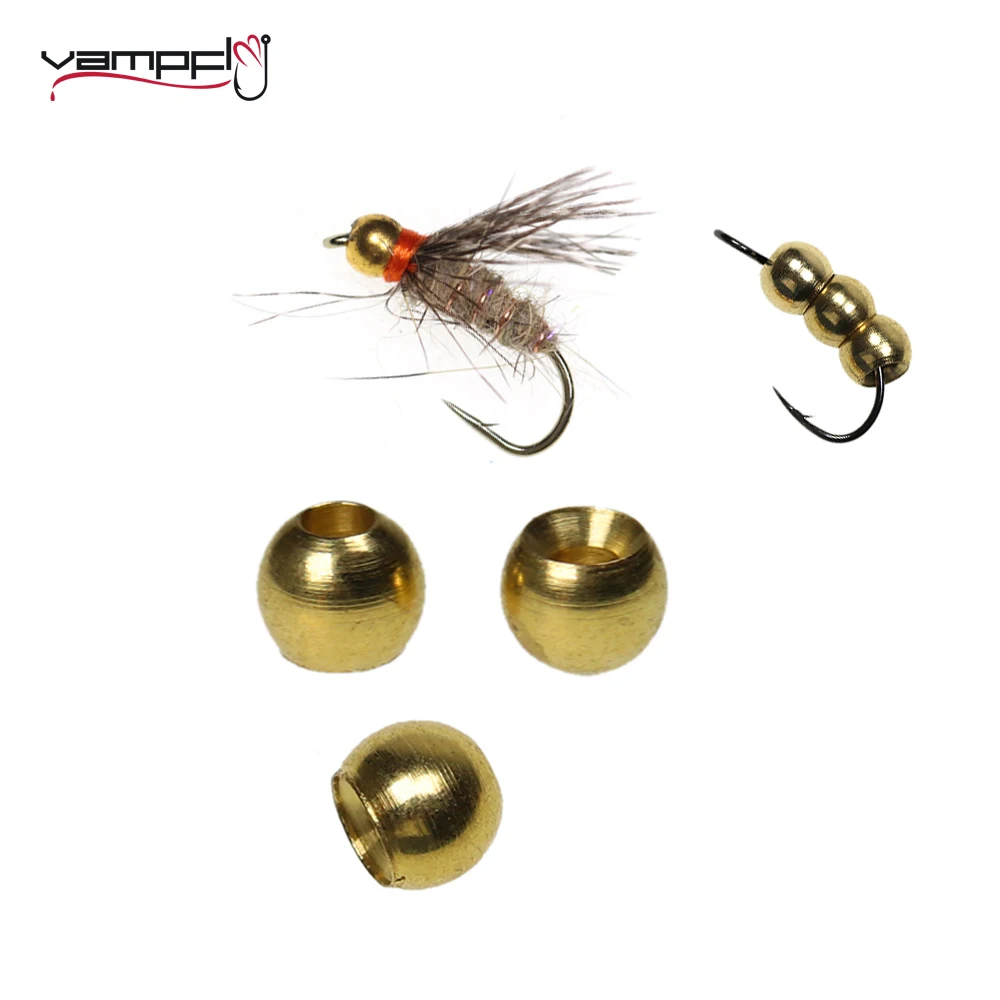 50pcs-2-4-3-8mm-Fishing-Fly-Tying-Brass-Beads-Material-For-Knitting ...