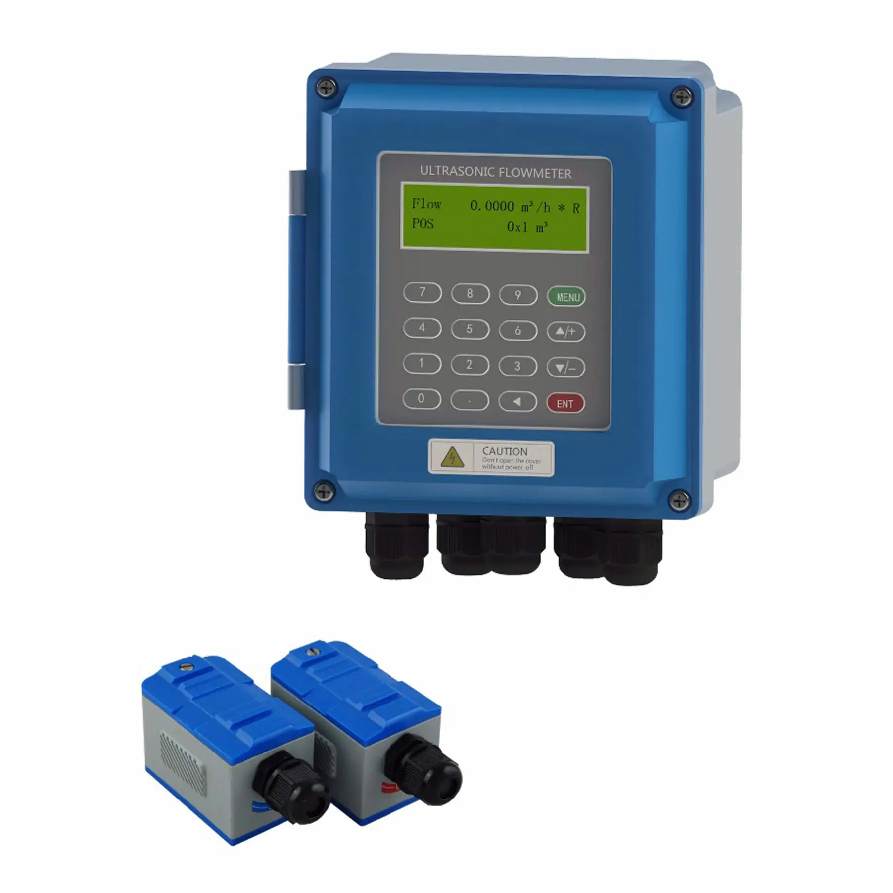 TUF-2000B Wall Mounted Clamp On Ultrasonic Flowmeter RS485 MODBUS ...