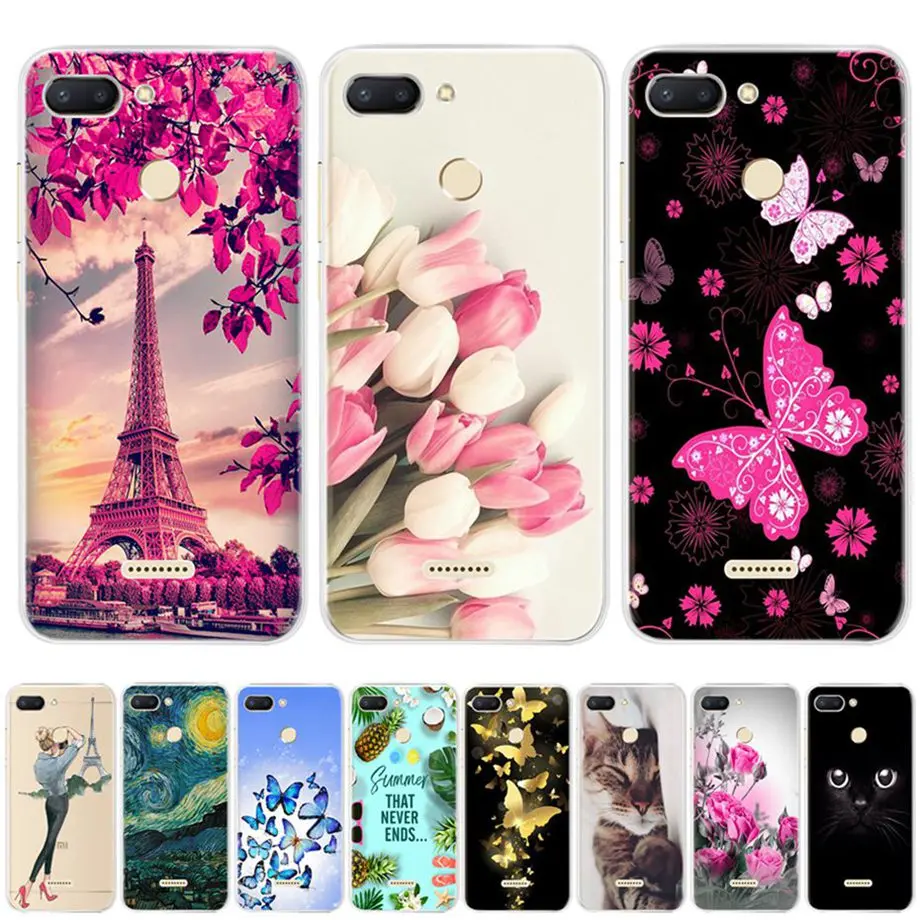 Silicone Flowers Printing Cover | Silicone Case Xiaomi Redmi 6 - Case ...