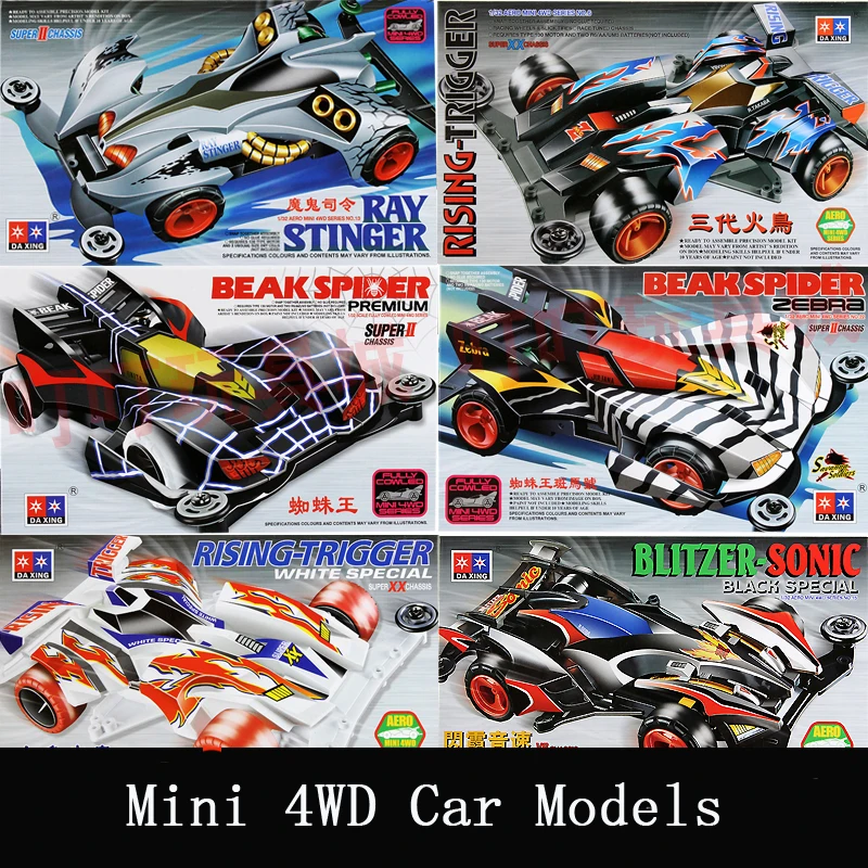 1Box Da Xing Mini 4WD Car Model SXX/VS/S2 Chassis BEAK SPIDER/BLITZER ...