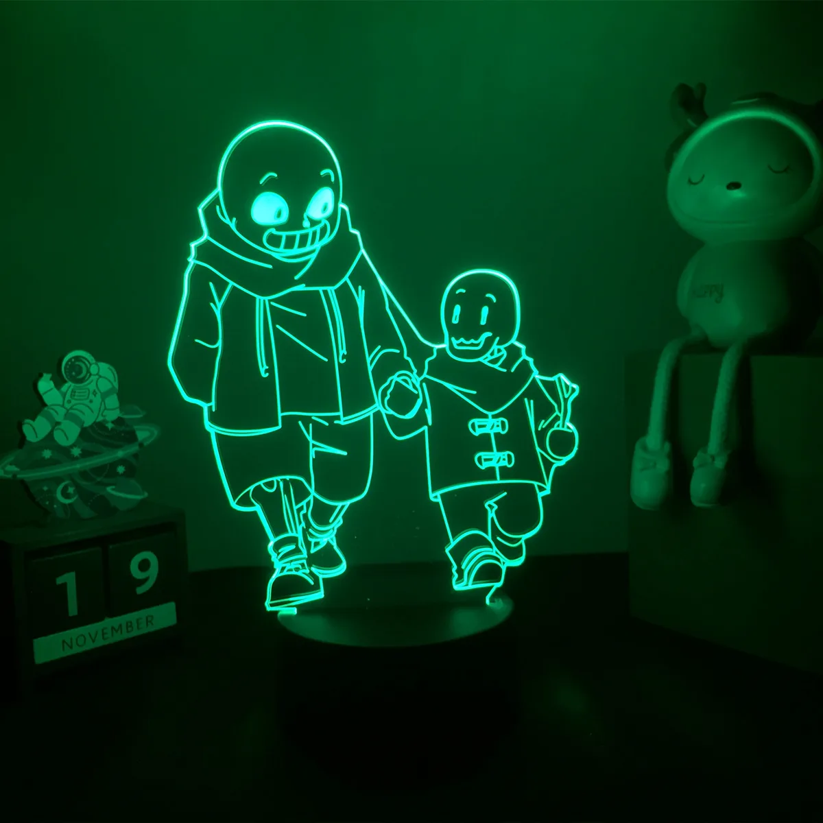Luz LED de noche 3D para niños, figura de Undertale Sans, regalo de ...