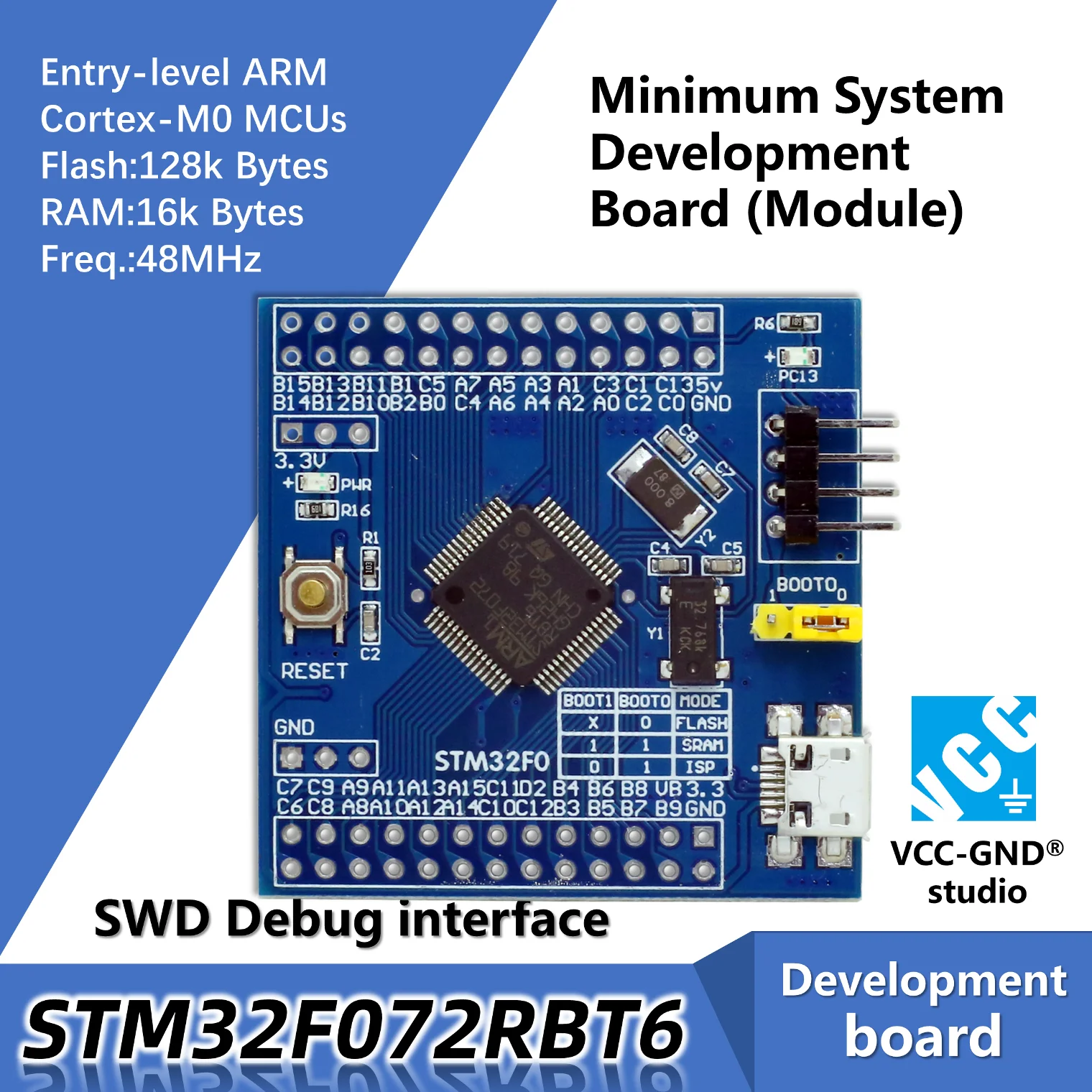 STM32F072RBT6-STM32F072-072RBT6-STM32F0-core-dev-board-demo-board-Minimum-System-Development ...