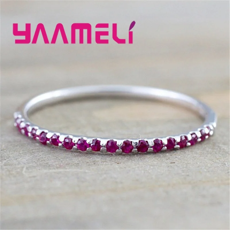 Trendy Jewelry S925 Rings For Women Cubic Zirconia Crystal Bridal ...