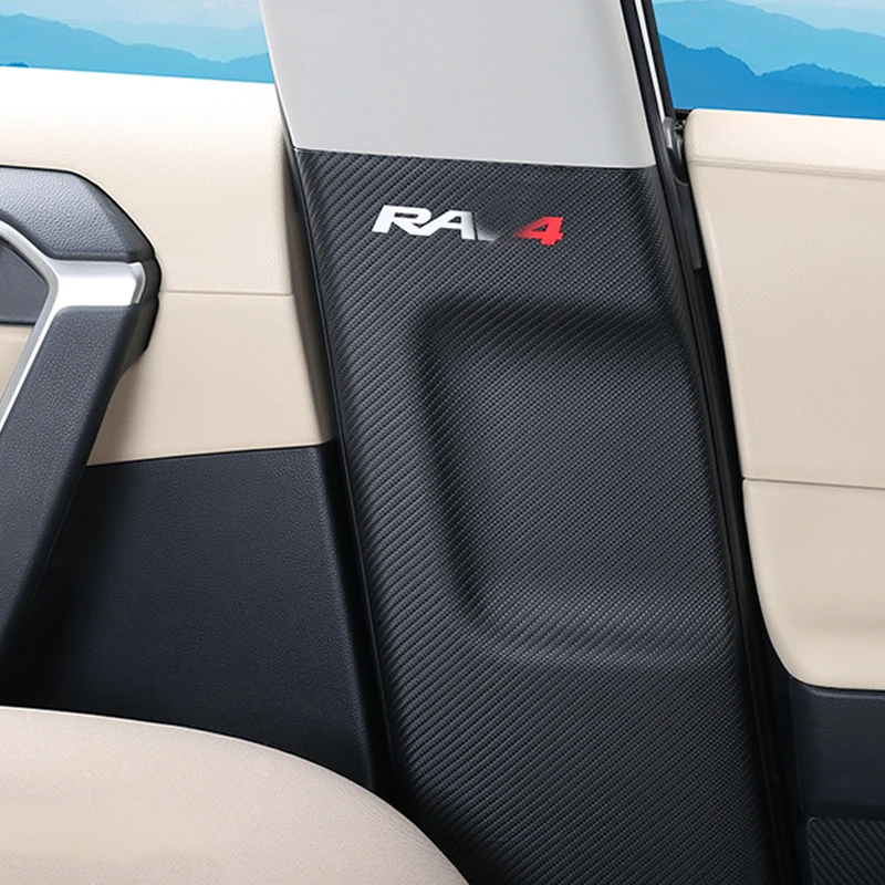 Modified For Rav4 Logo Interior Stickers BC Pillar Center Pillar Anti ...