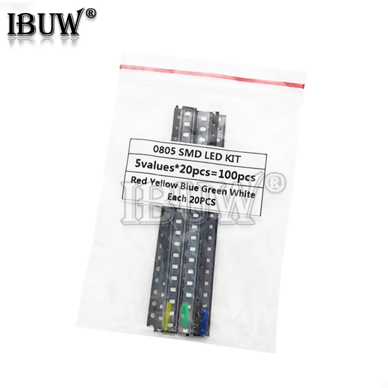 5-Colors-x-20pcs-100pcs-SMD-0805-led-kit-Red-Green-Blue-Yellow-White ...