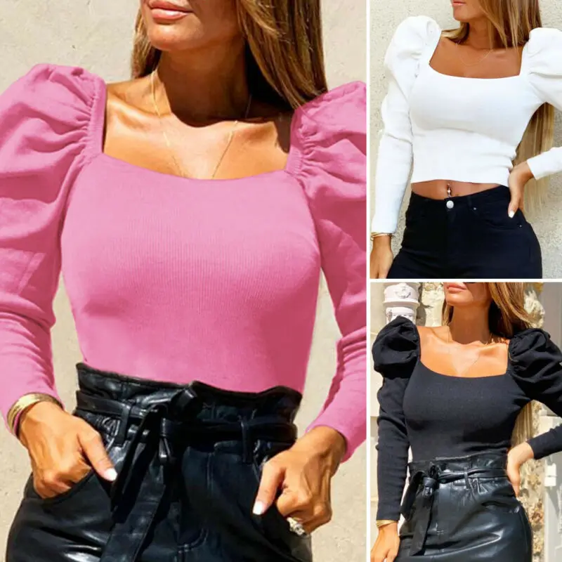 Новинка модные женские осенние винтажные вечерние топы с длинным рукавом и рюшами женские