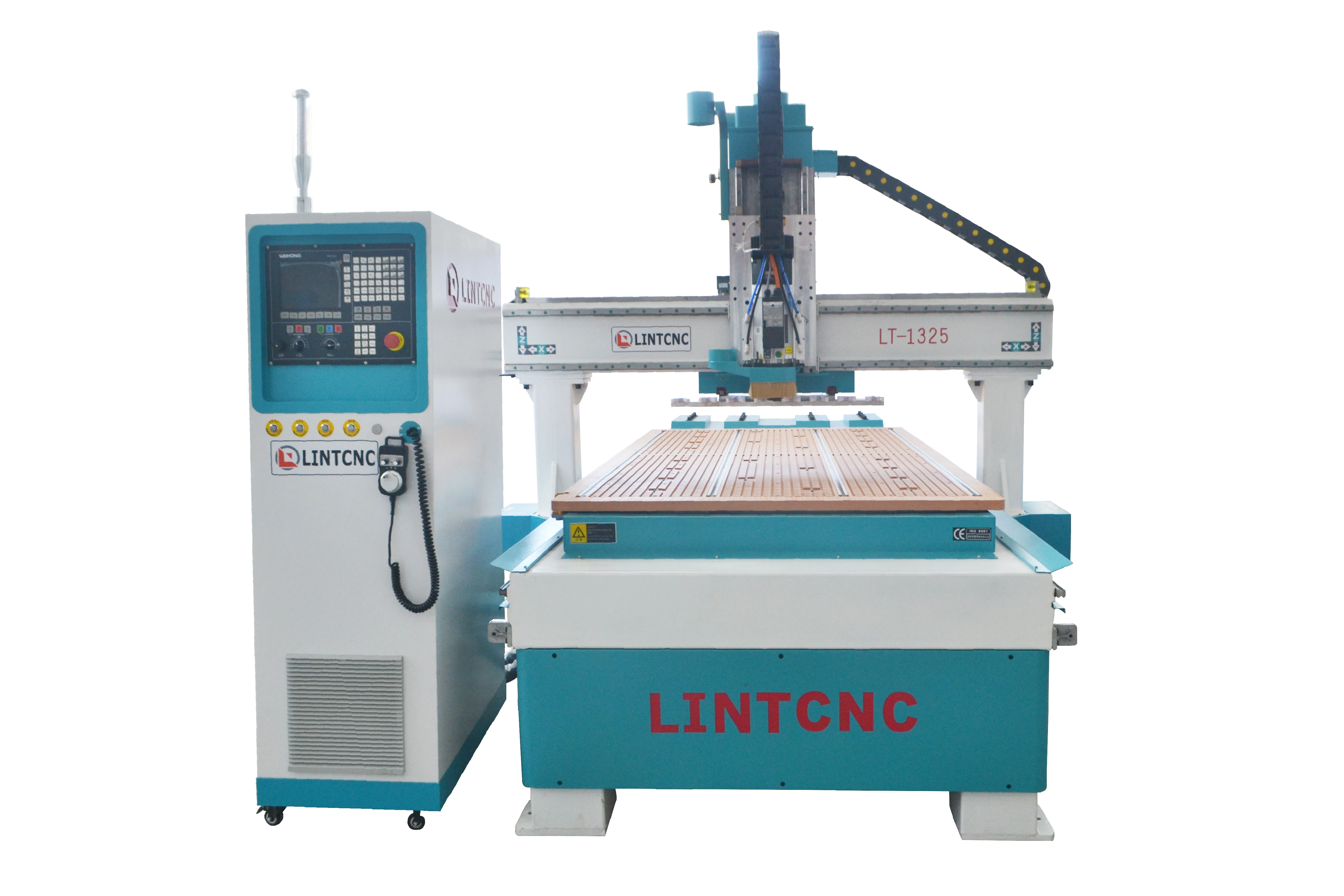 Punched multi heads Pneumatic ATC 1325 wood cnc router machine with 4 ...
