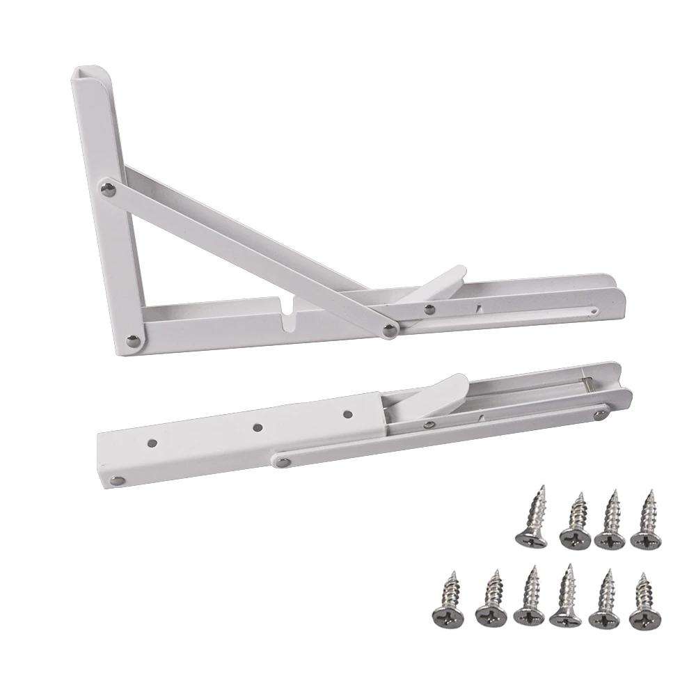 12 Inch Folding Shelf Bench Table Folding Shelf or Bracket 2-Pack,With ...