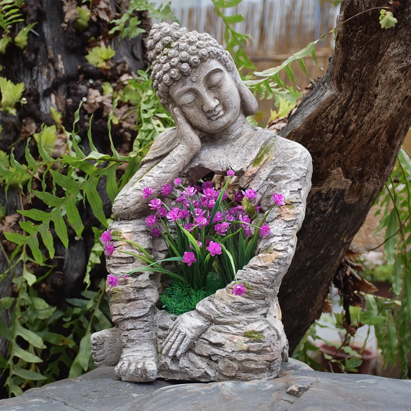 Creative-Buddha-Resin-Crafts-Statue-Rural-Retro-Balcony-Garden ...