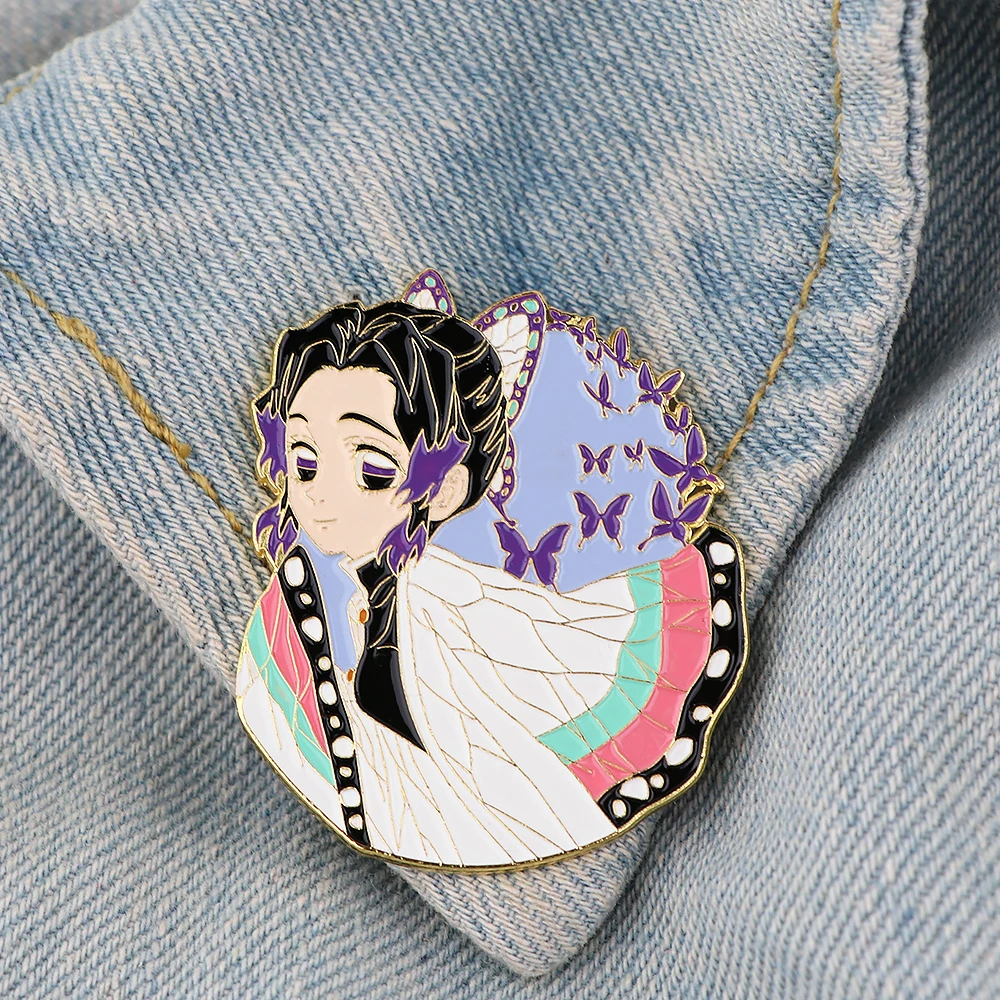 Dz1876 Demon Slayer Japanese Anime Icons Enamel Pins