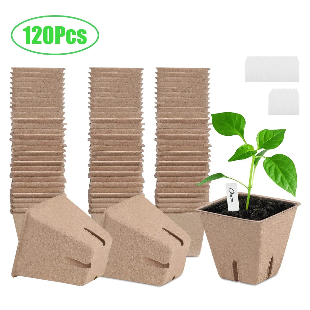 8cm Garden Seeds Starter Cups Biodegradable Peat Pots Greenhouse ...