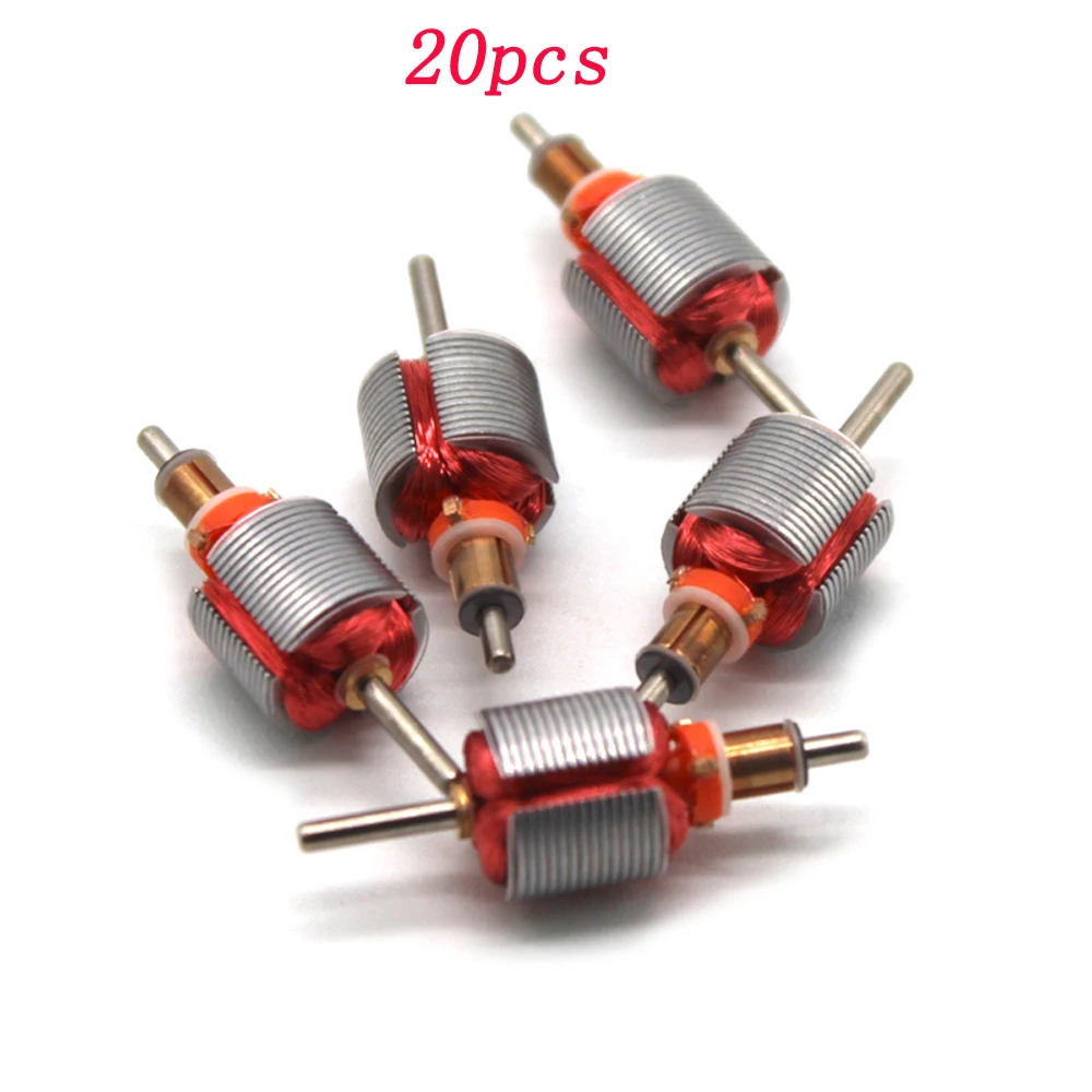 20pcs Mini 4wd 130 Dc Motor Rotor Self-made Rotator Winding Coil For Rc ...