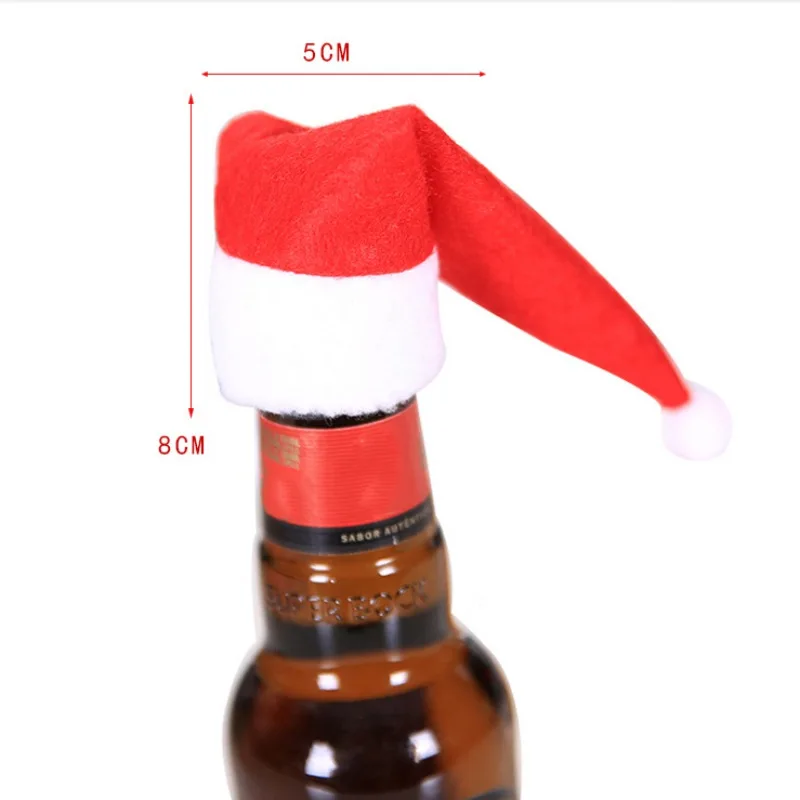 New red wine cap cover cap red Christmas hat Christmas decoration ...
