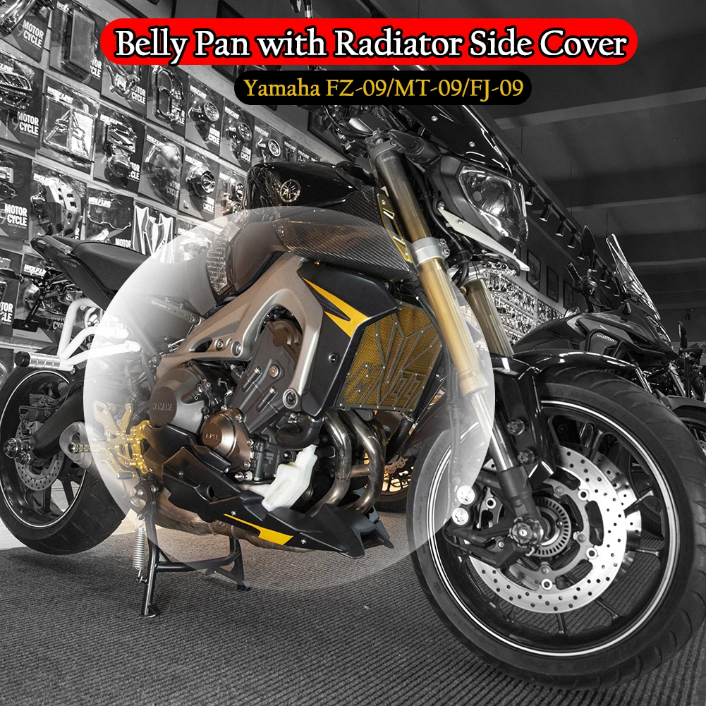 MT 09 Bellypan Engine Spoiler with Radiator Side Panel Protector Cover ...