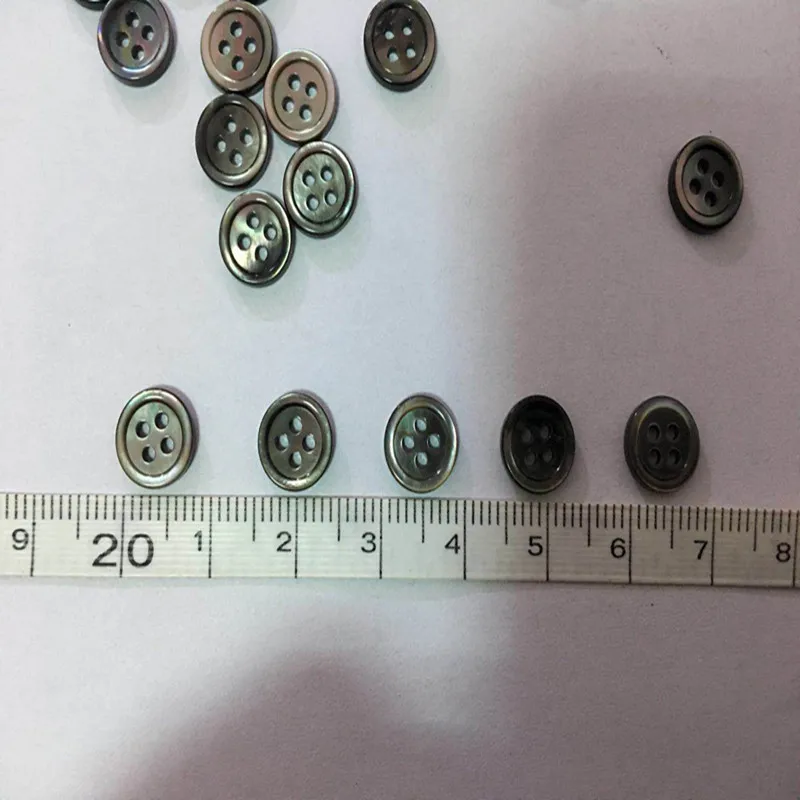 Free shipping 14L darker color of shell button 9mm 4 holes black shell ...