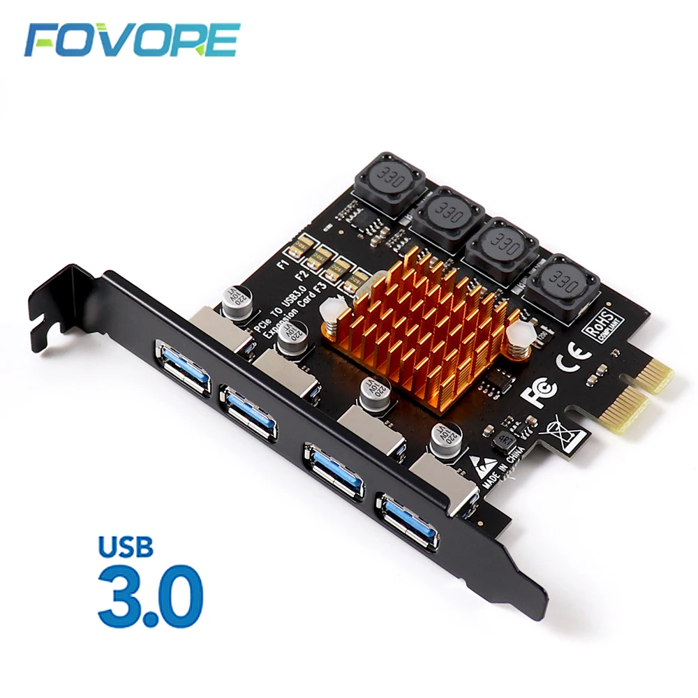 4 portas usb 3.0 pci express card usb 3 pci e adaptador de placa de ...