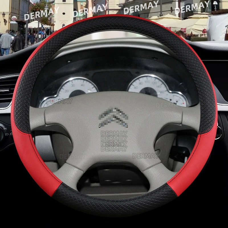 COUVRE-VOLANT,O shape Yellow--housse couvre volant voiture, Couverture de volant de voiture en ...