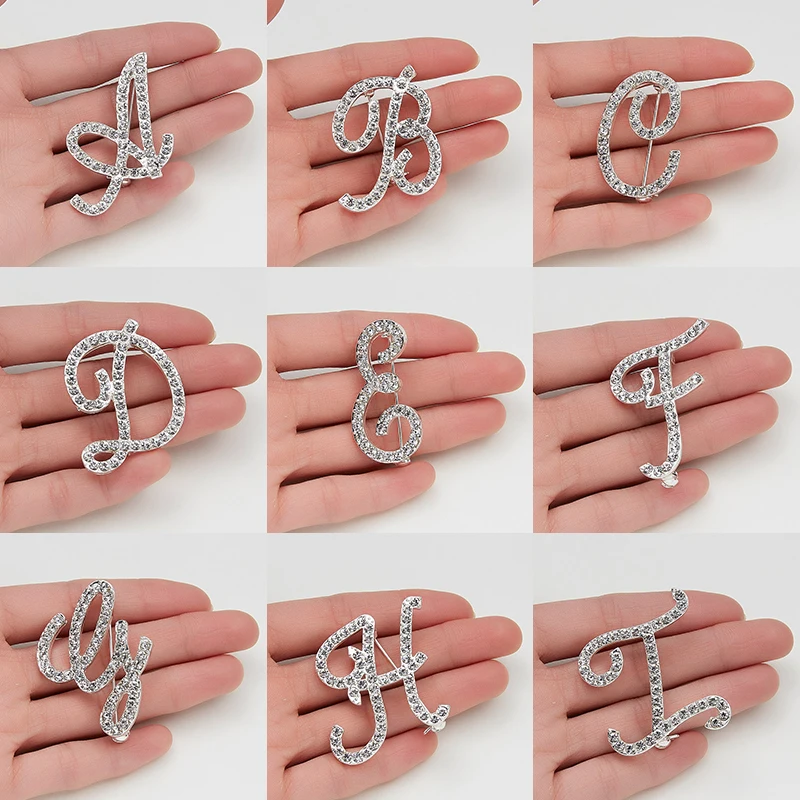 Personalize-26-Letters-Initial-Brooch-Pins-for-Women-Men-Silver-Color ...