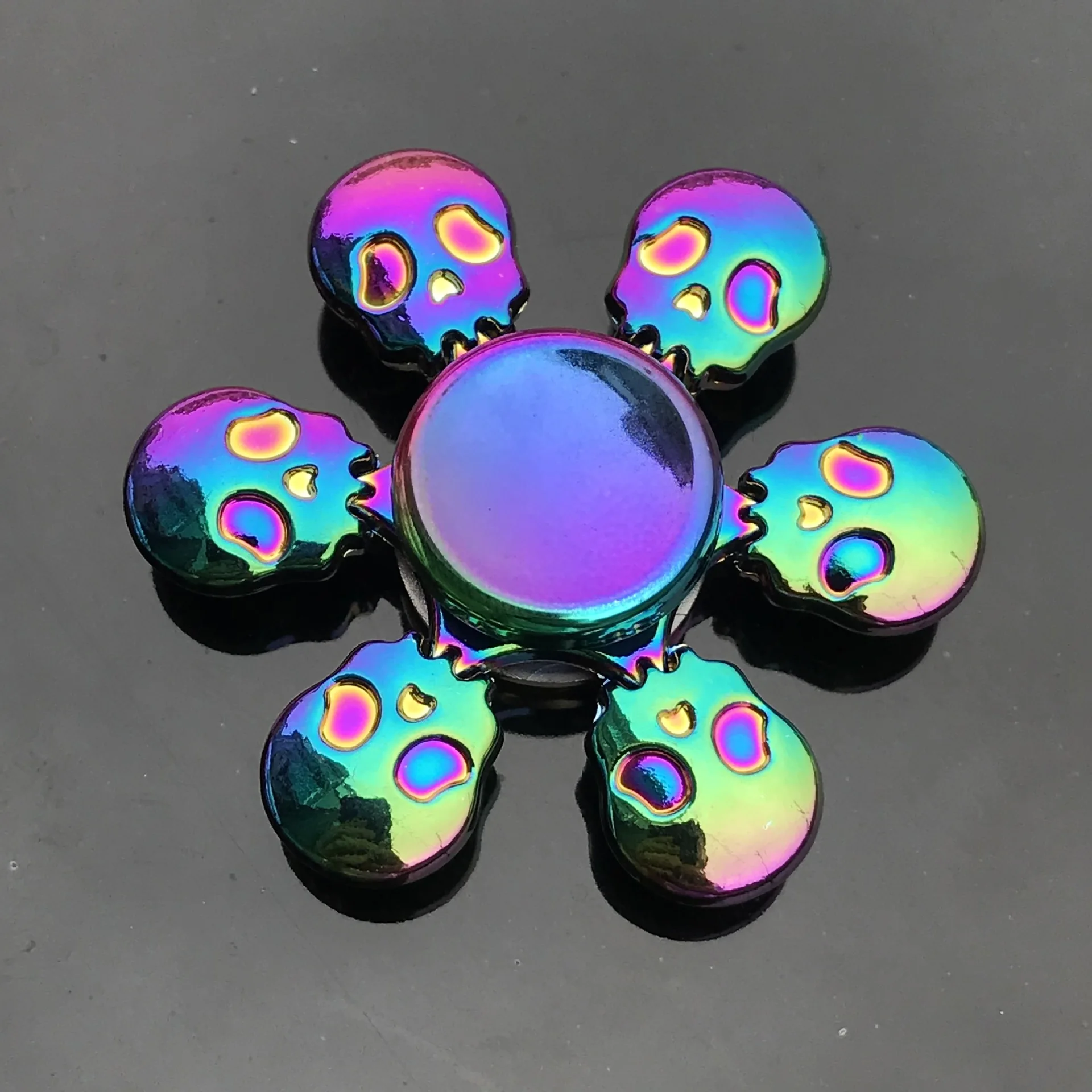 Colorful Metal Alloy Fidget Spinner R188 Smooth Bearing Mute Rainbow ...