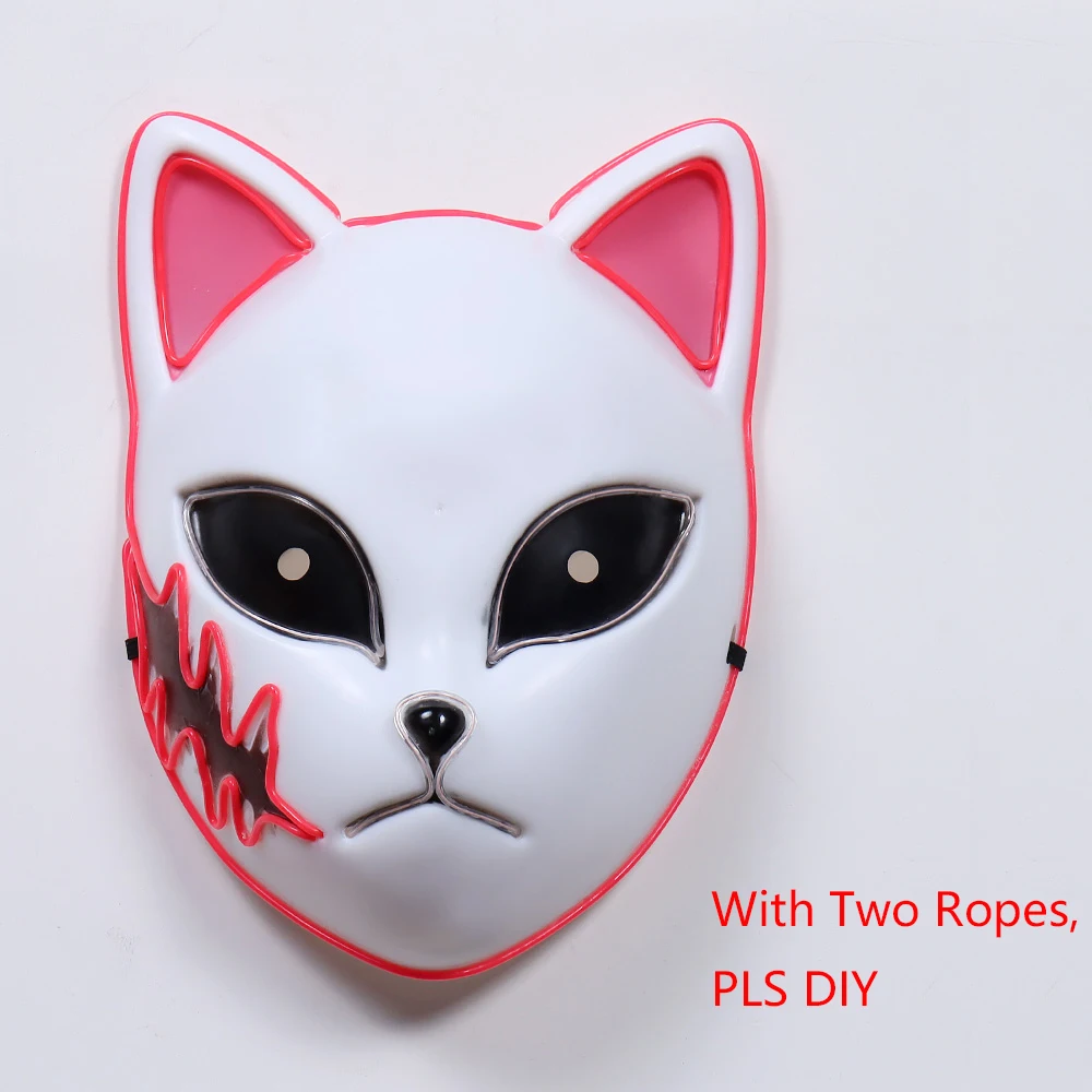 Anime Demon Slayer Tanjirou Sabito Makomo Masques Cosplay Mask With LED ...