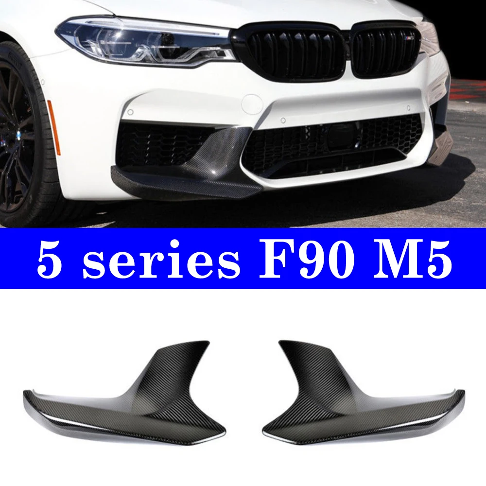 1 Pair Carbon Front Splitter Bumer For BMW 5 Series G30 F90 M5 2018 up ...