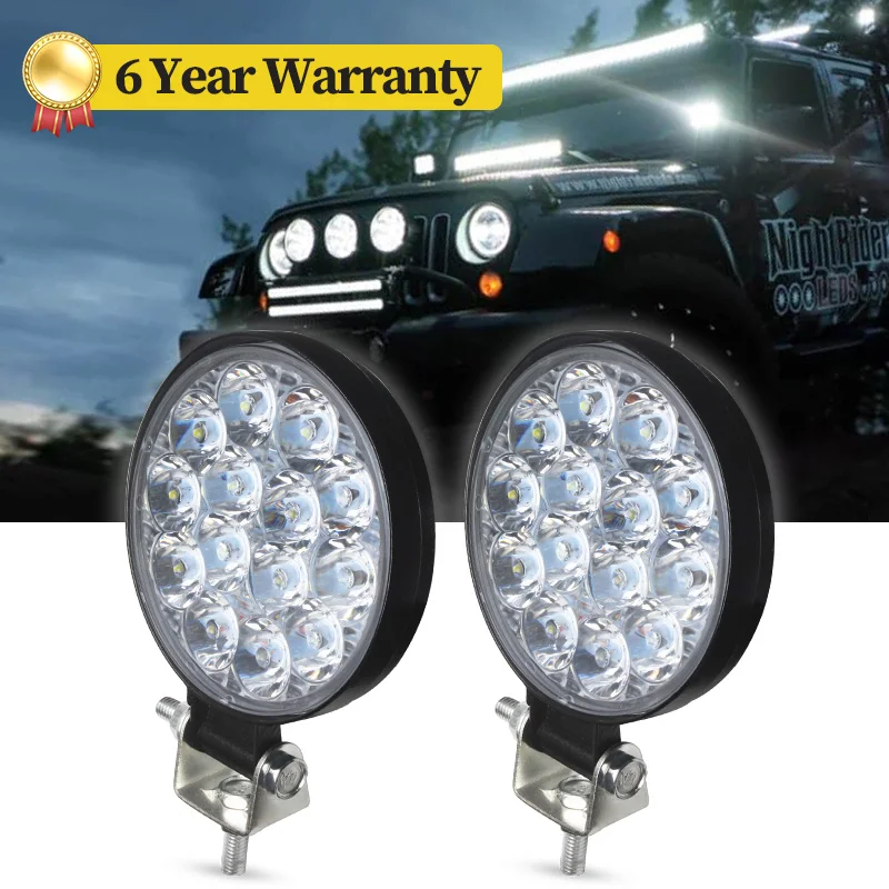 Reverse-LED-Spotlights-12v-24-Volt-Truck-Lights-42W-Universal-for-4WD ...