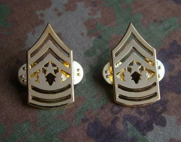 PAIR-US-USMC-MARINE-CORPS-SERGEANT-MAJOR-RANK-METAL-BADGE-INSIGNIA-PIN ...