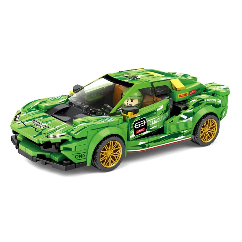 Speed Champions Huracan Pull Back Racing Car Diy Moc Building Blocks ...