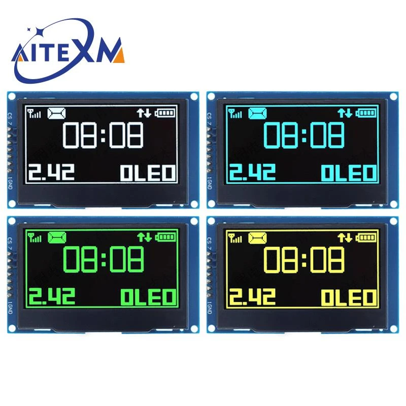 2.42 Inch 2.42" Oled Display Module 128x64 Lcd Hd Screen Module Ssd1309 ...