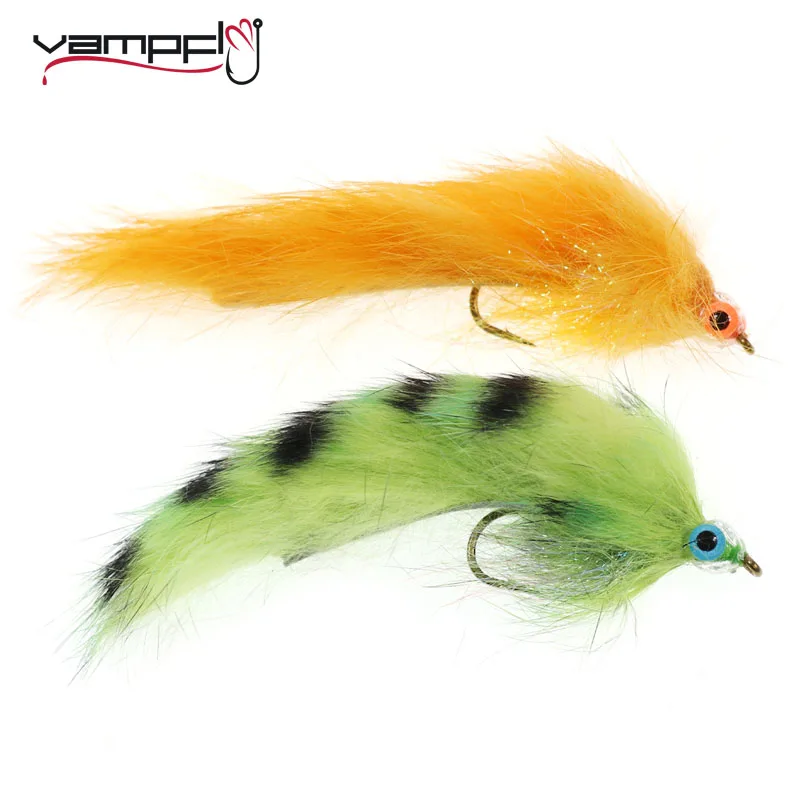 Vampfly-2PCS-2-Rabbit-Strip-Zonker-Fly-Lure-Luminous-3D-Eyes-Streamer ...