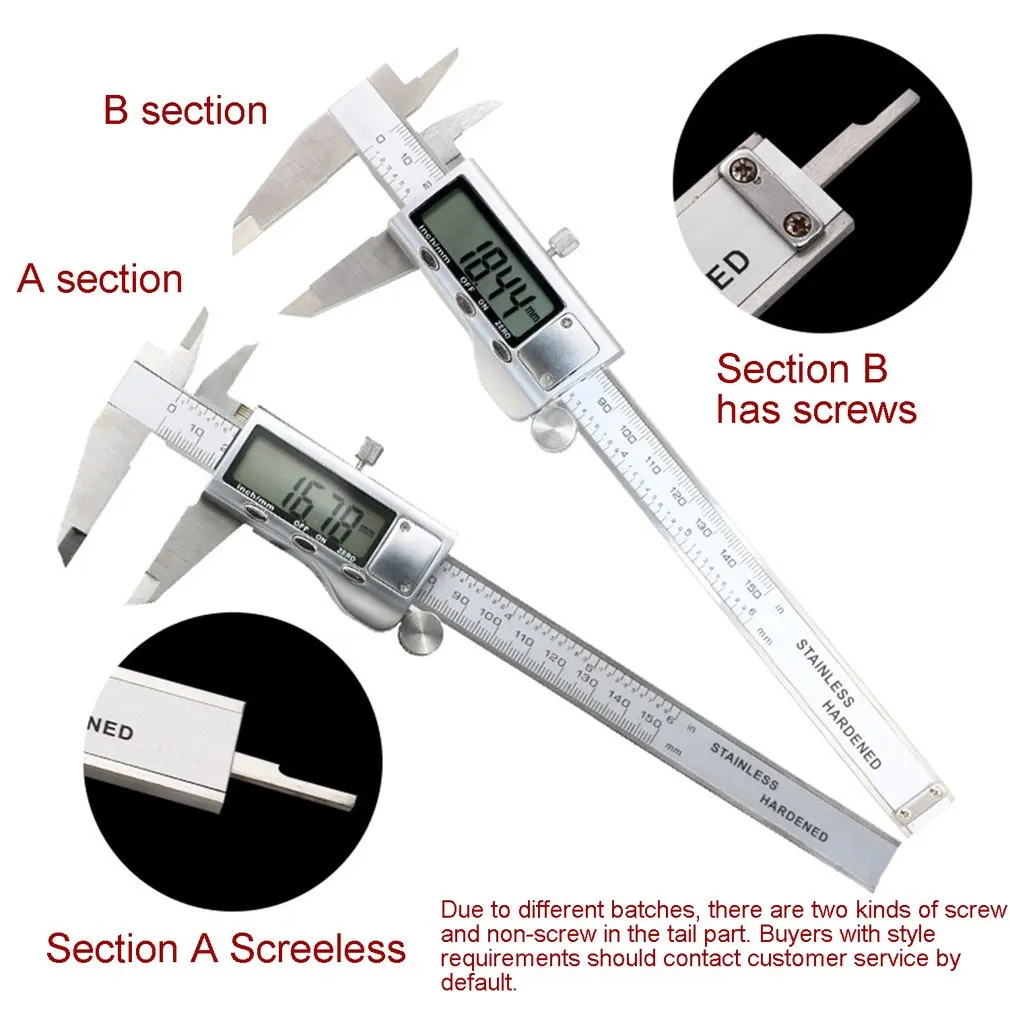 0.01mm High Precision All Stainless Steel Metal Electronic Cursor ...