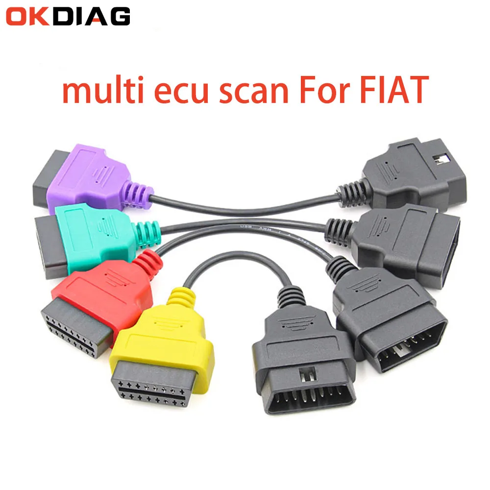 4PCS/lot multi ECU Scan For Fiat Adapter Cable Bundle Car OBD cable ...