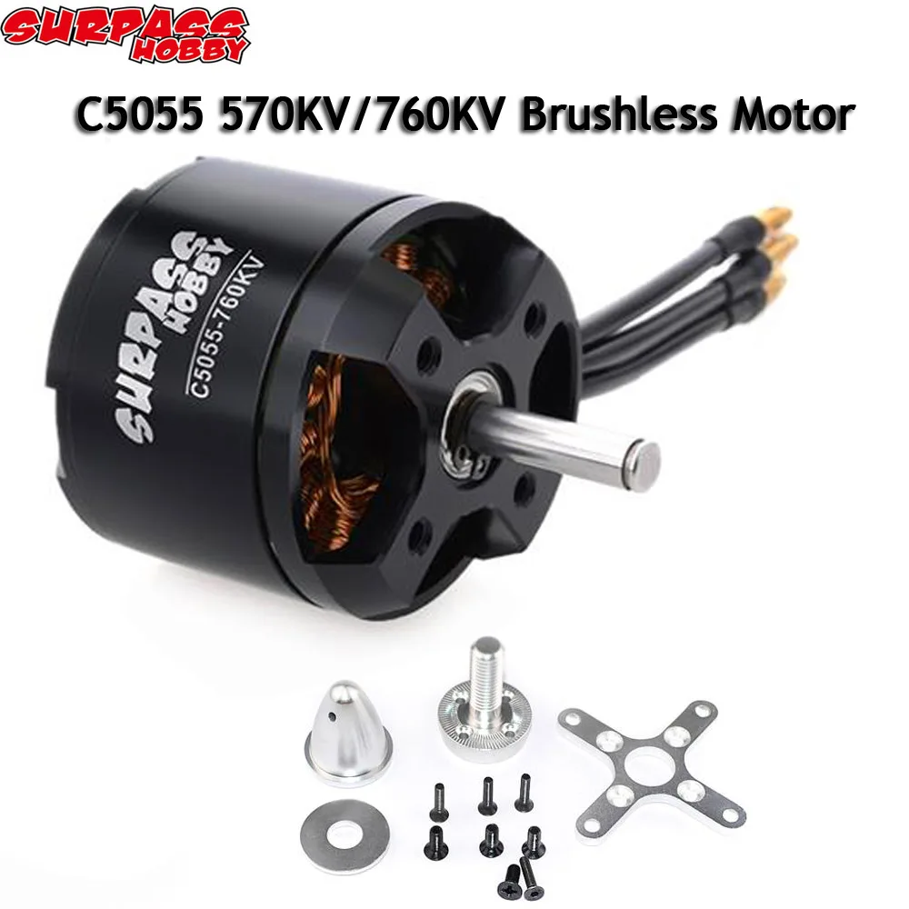 SURPASS HOBBY C5055 5055 570KV 760KV Brushless Motor for Airpalne ...