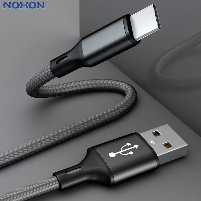Cable de carga rápida USB tipo C para móvil, Cable de datos de 1, 2 y 3 M para Xiaomi Redmi Note ...