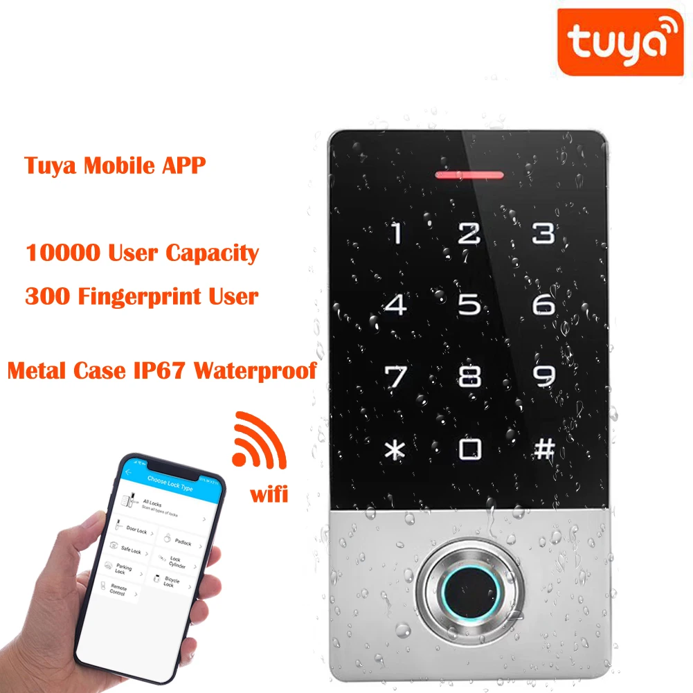 Waterproof 125Khz RFID Metal Keypad for Wifi Tuya APP Door Lock Access ...