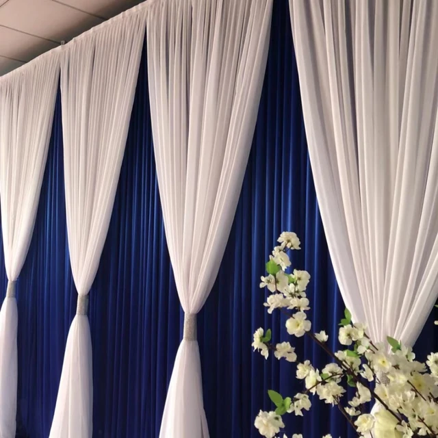 Royal Blue And White Curtains