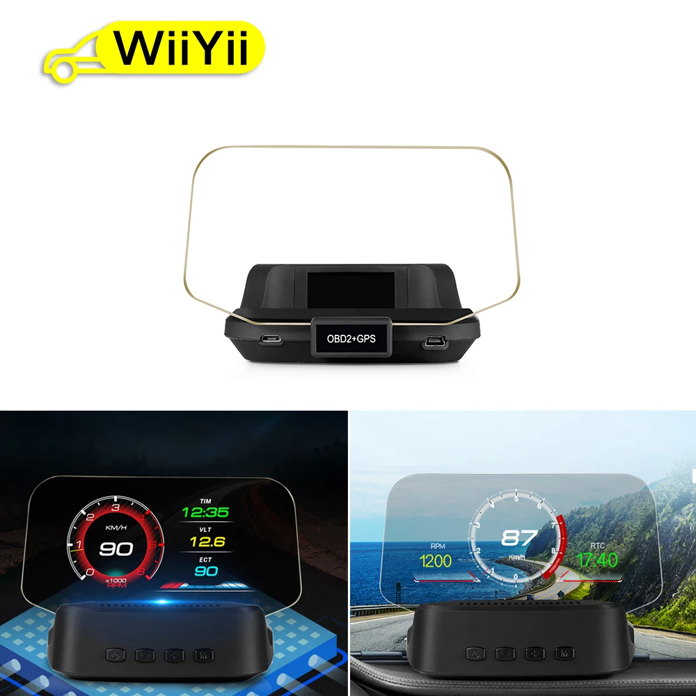 Dual System Head Up Display OBD2 HUD GPS Digital Speedometer C2 OBD2 ...