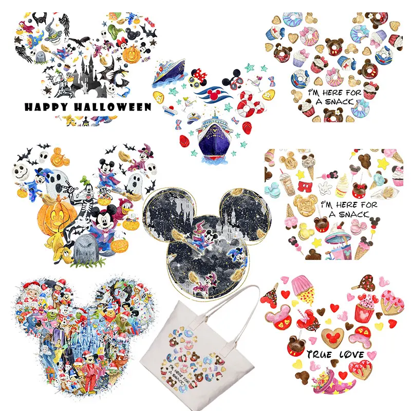 Disney-Mickey-Mouse-Iron-on-Transfers-Patches-for-Kids-Clothing-Jacket ...