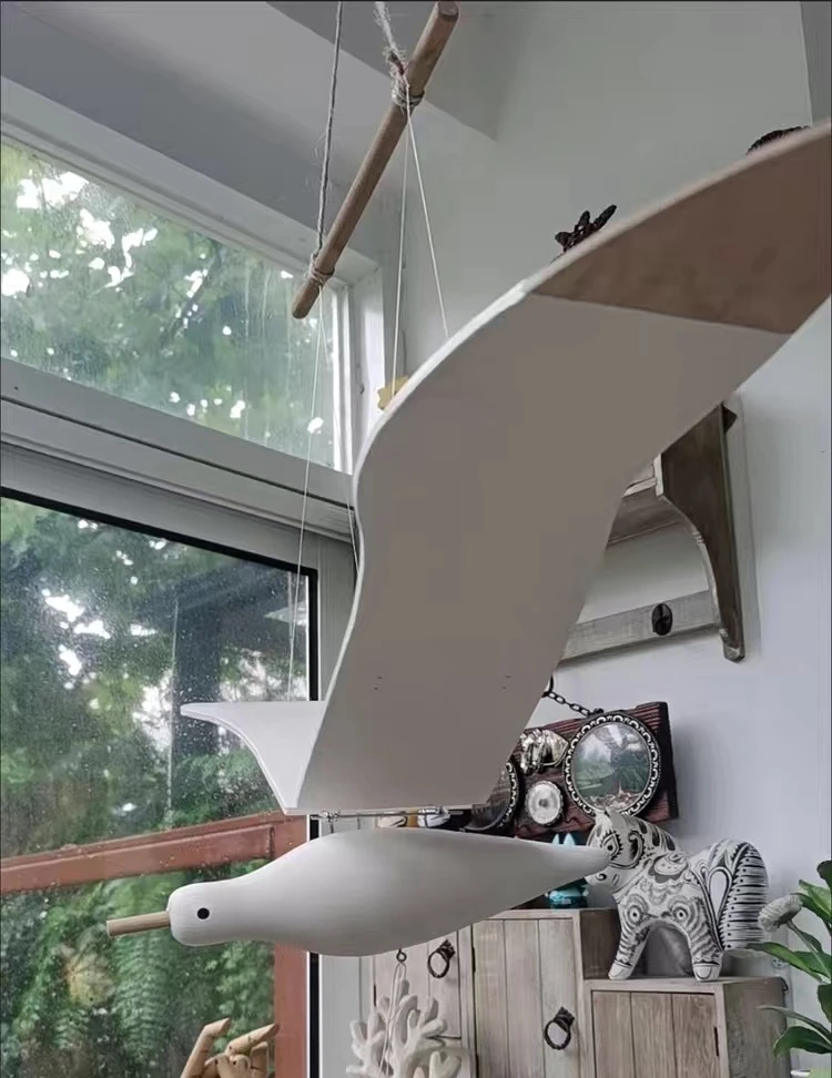 Wooden Flying Seagulls