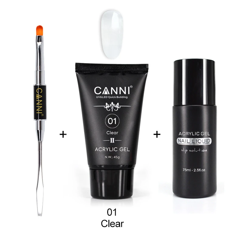 Canni Acrylic Crystal Nail Gel Poly Nails Uv Gel Slip Solution Kit ...