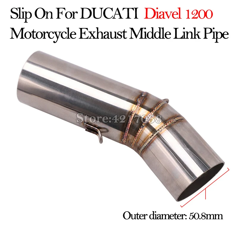 Slip On 60mm 51mm Motorcycle Exhaust Pipe Escape Moto Tube Muffler ...