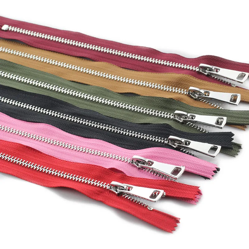 Cierre automático de cremallera de metal, cierre automático para coser ...