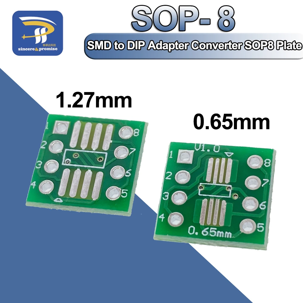 100PCS sizConverter SOP8 SSOP8 TSSOP8 어댑터 보드 모듈 어댑터 플레이트 0.65mm 1.27 mm를 만들기 전에 신중하게 확인하십시오 ...