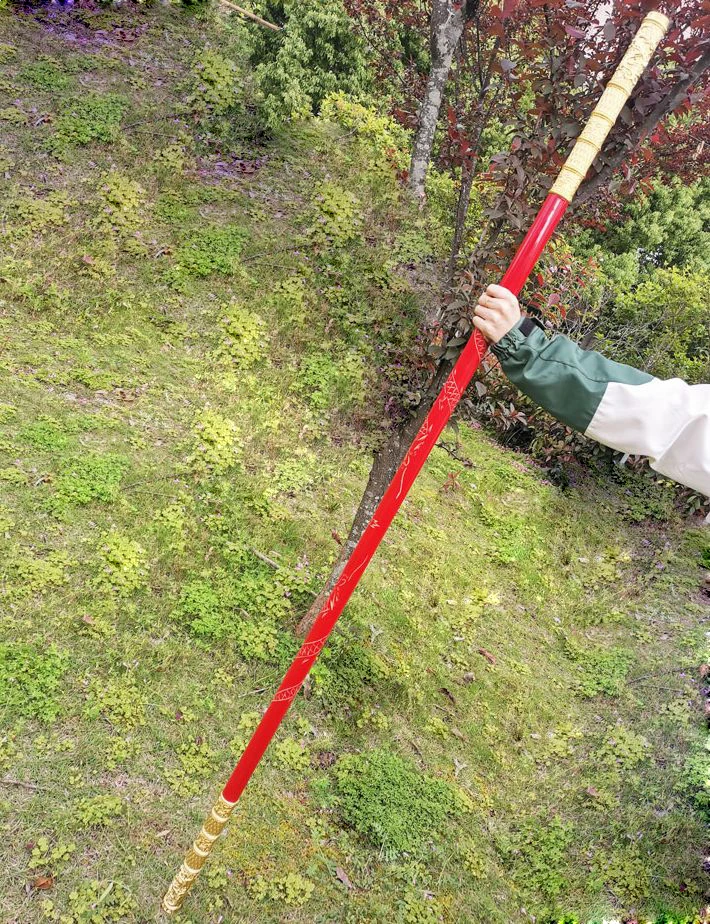 Top Quality Wooden Shaolin Monk Cudgels Carving Dragon Monkey King ...