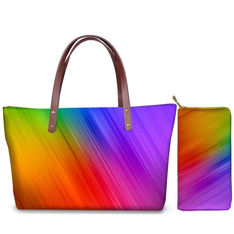 Rainbow Striped Handbag & Wallet Set (Various Designs) - Queerks™