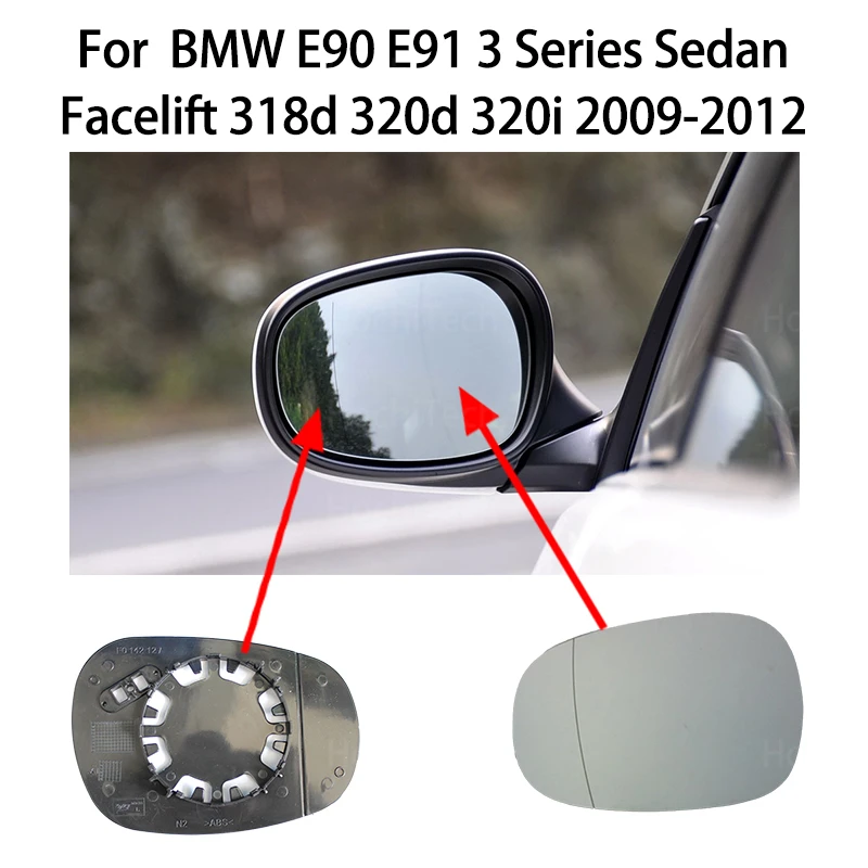 Rearview Wing Mirror Car Left/Right Side Blue Glass Heated For BMW E90 ...