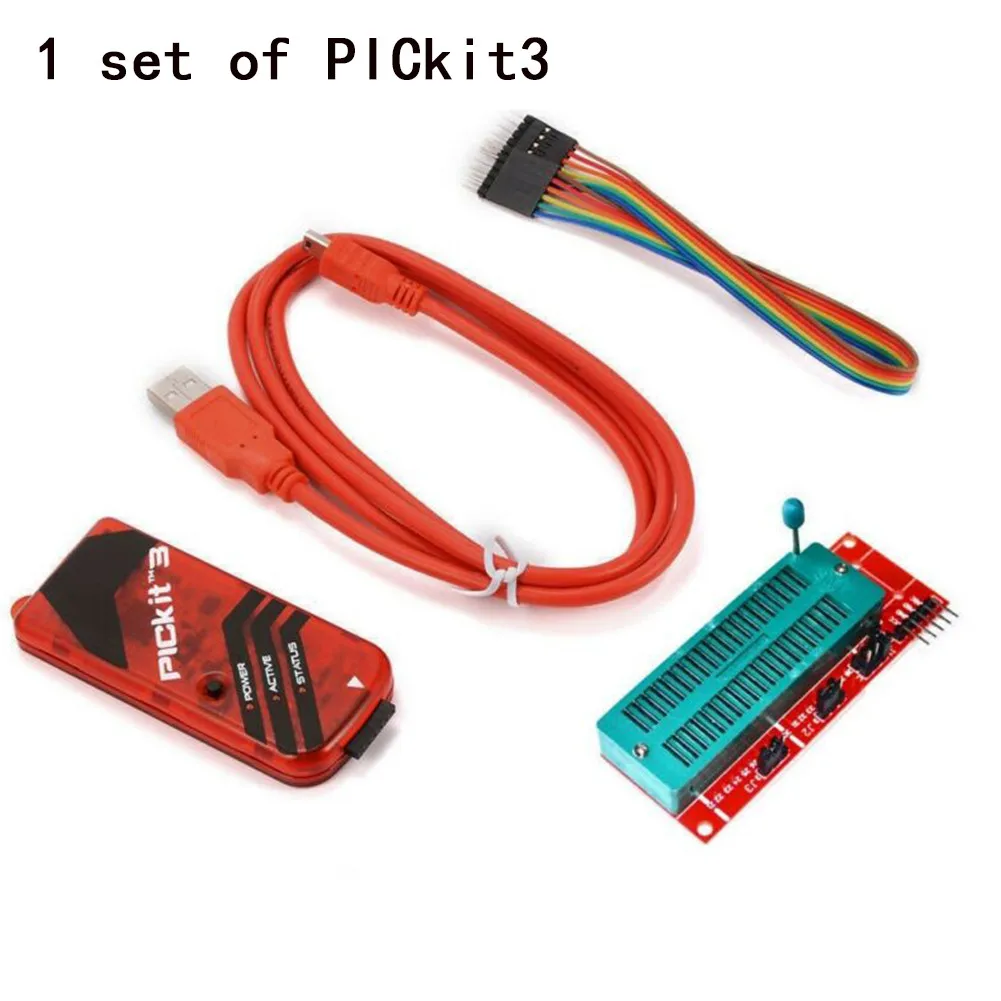 Programador de Microchip Pickit 3, 1 unidad, Cable USB, módulo ICSP y ...