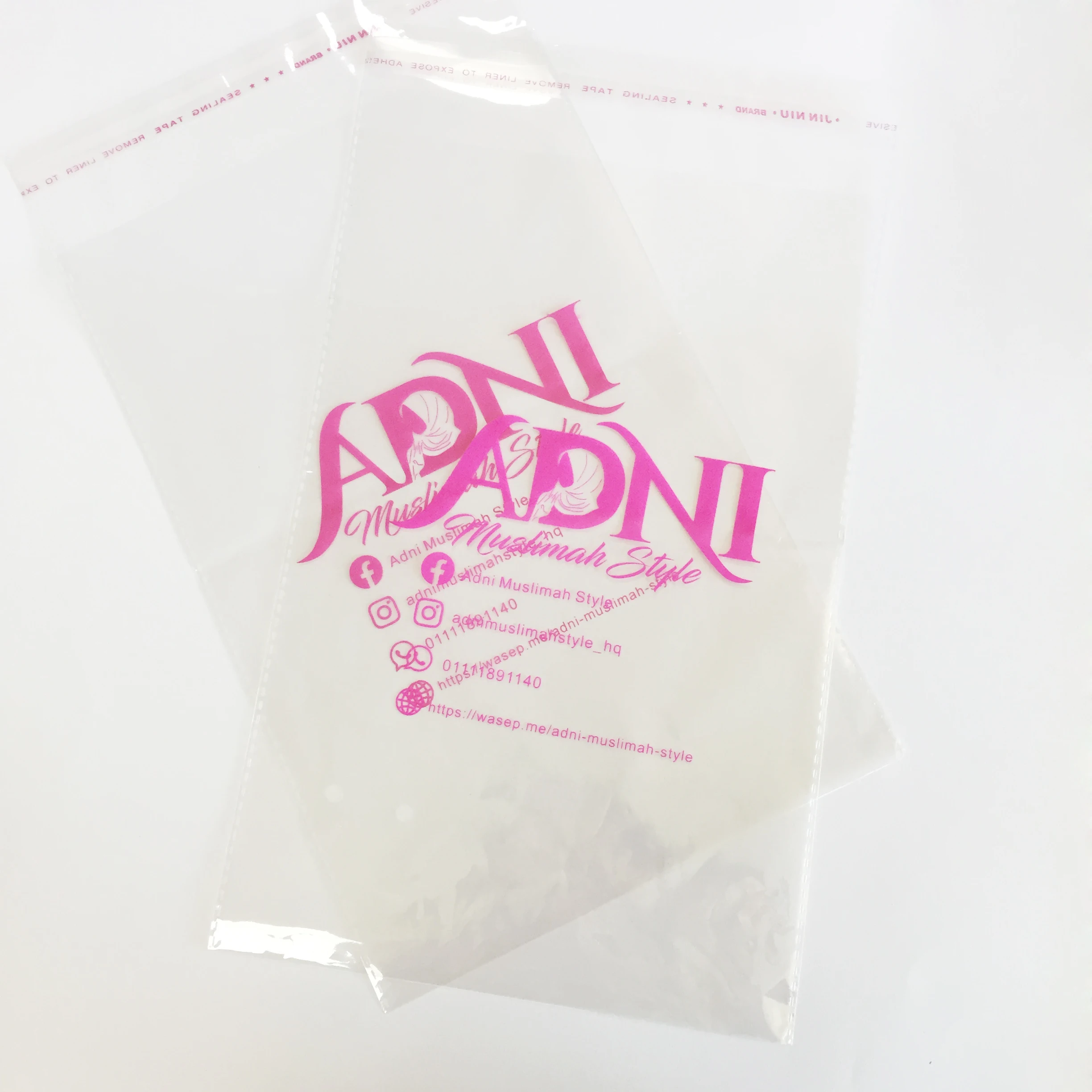 Bolsa de plástico OPP transparente de alta transparencia, impresión con ...