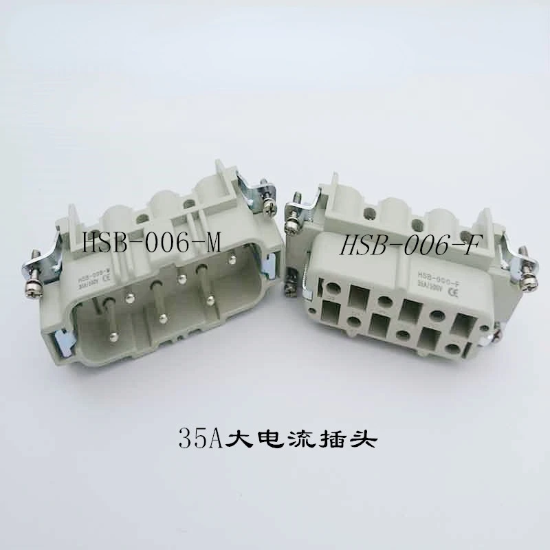 Conector-Rectangular-de-alta-corriente-35A-Conector-de-aviaci-n-de-6 ...